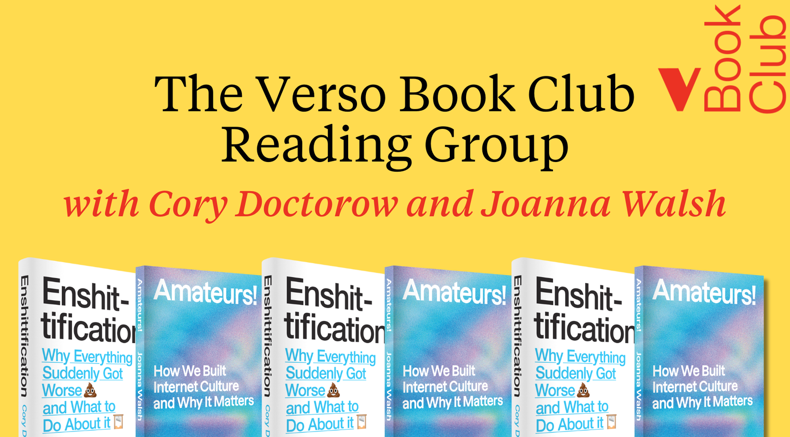 Verso Book Club Reading Group: Cory Doctorow and Joanna Walsh & Verso Books